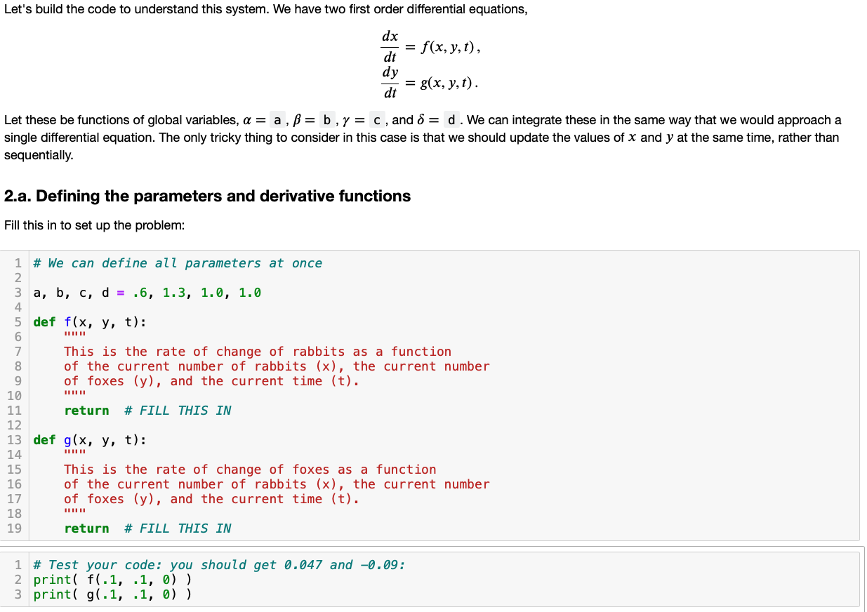 Solved Let's build the code to understand this system. We | Chegg.com
