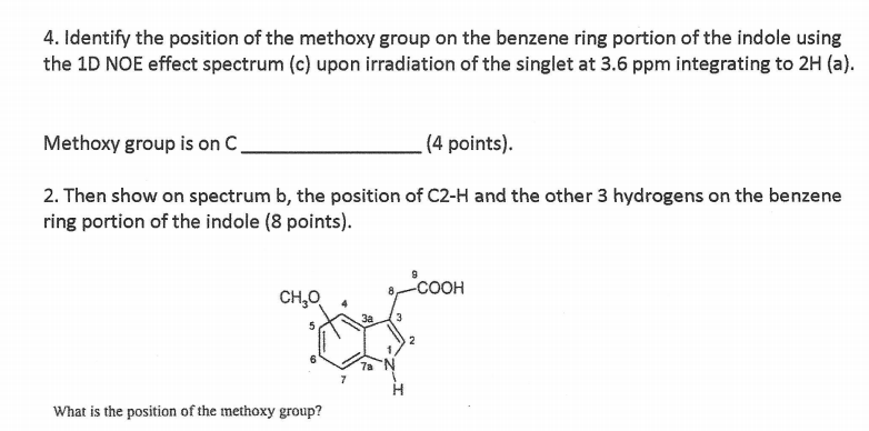 Solved 4. Identify the position of the methoxy group on the | Chegg.com