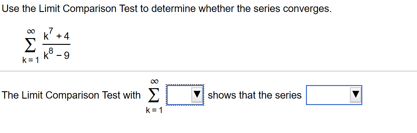 Solved Use the Limit Comparison Test to determine whether | Chegg.com