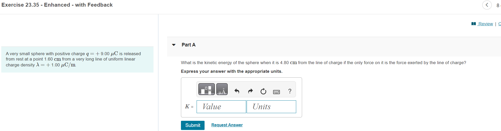 Solved Exercise 23.35 - Enhanced - with Feedback Part A A | Chegg.com