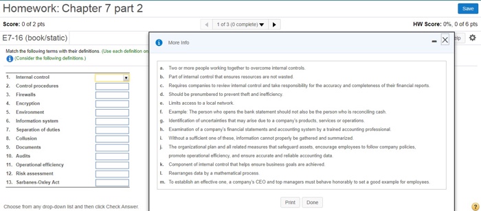 Solved Homework Chapter 7 Part 2 Score 0 Of 2 Pts E7 16