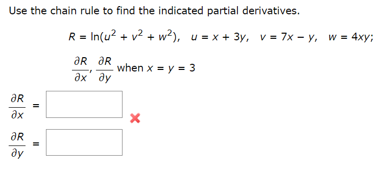 Solved Use the chain rule to find the indicated partial | Chegg.com