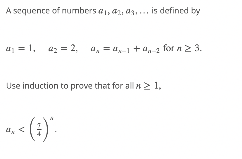 Solved A sequence of numbers a1,a2,a3,… is defined by | Chegg.com