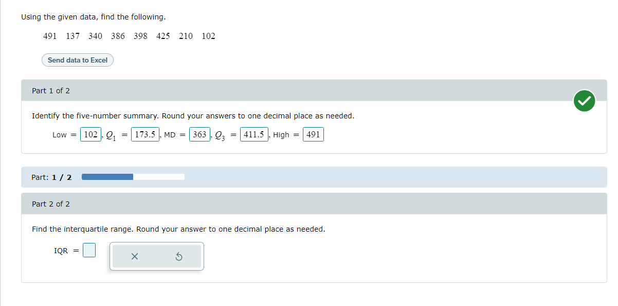 Solved Using the given data, find the following. | Chegg.com