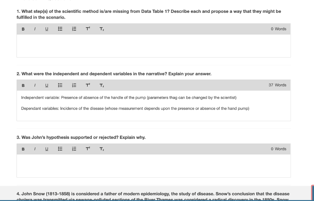 Experiment 1 Es Data Table 1 Data Table 1: The | Chegg.com