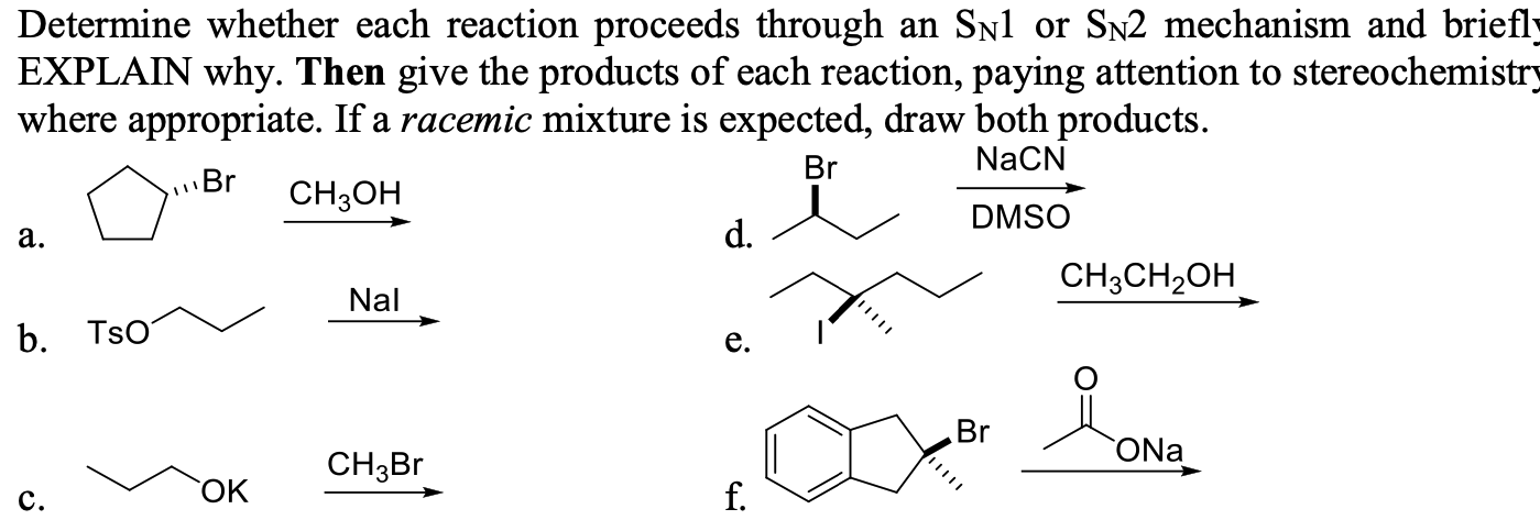 Solved Determine whether each reaction proceeds through an | Chegg.com