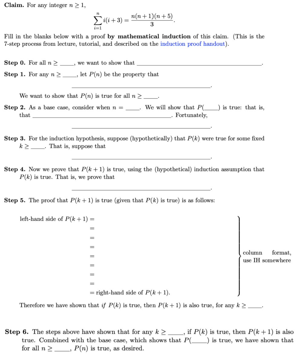 Solved Discrete Mathematics Fill In The Missing From The