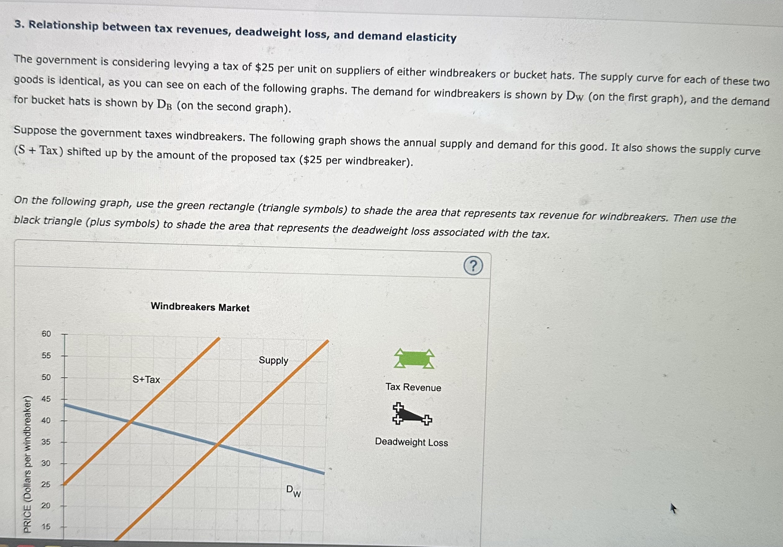 Solved 3. Relationship between tax revenues, deadweight | Chegg.com