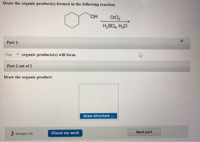 Solved Draw the organic product(s) formed in the following | Chegg.com