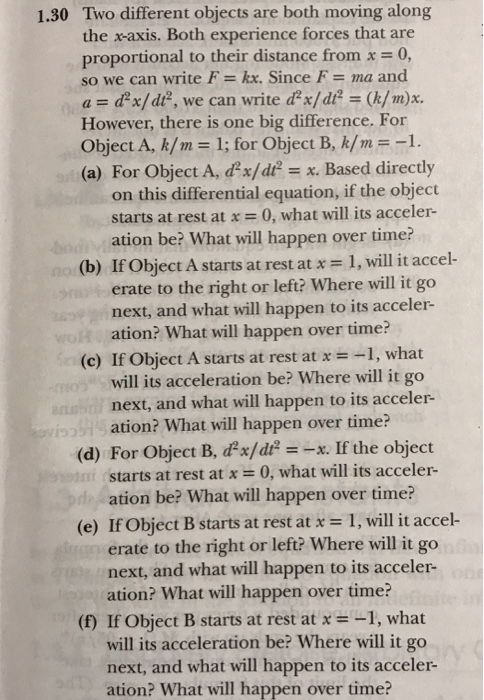Solved Two different objects are both moving along the | Chegg.com