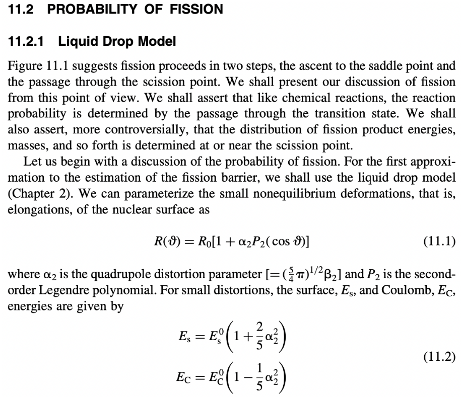 Solved Calculate the values of the fissionability parameter, | Chegg.com