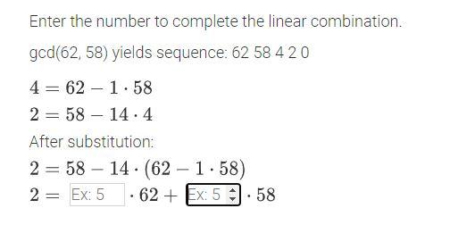 Solved Enter the number to complete the linear combination. | Chegg.com