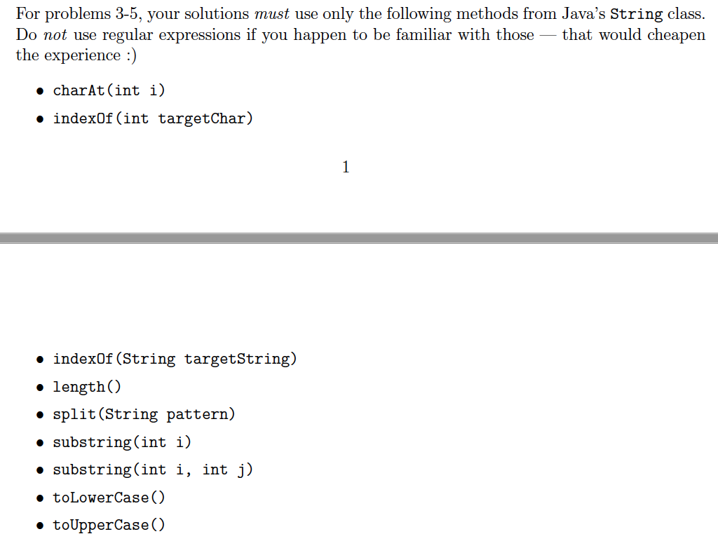 Solved For problems 3-5, your solutions must use only the | Chegg.com