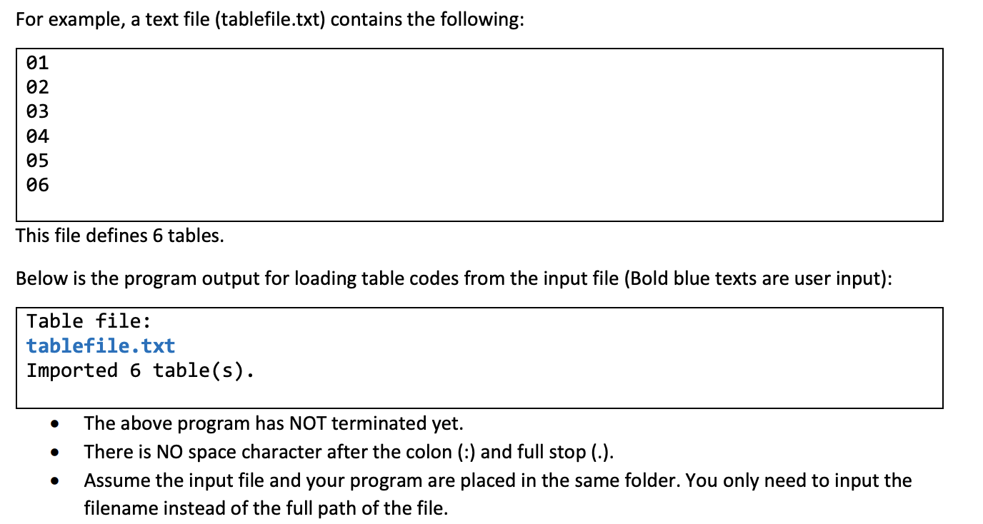 Solved The table booking system allows table bookings, table | Chegg.com