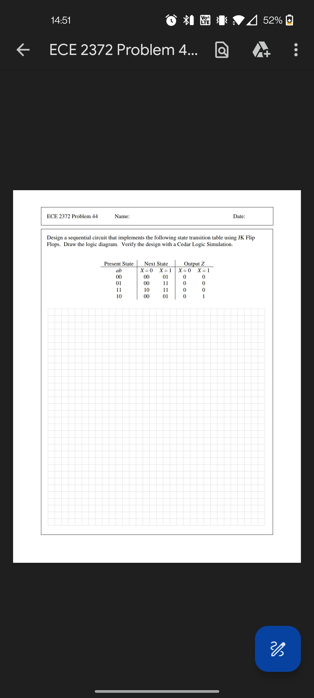 Design a sequential circuit that implements the | Chegg.com