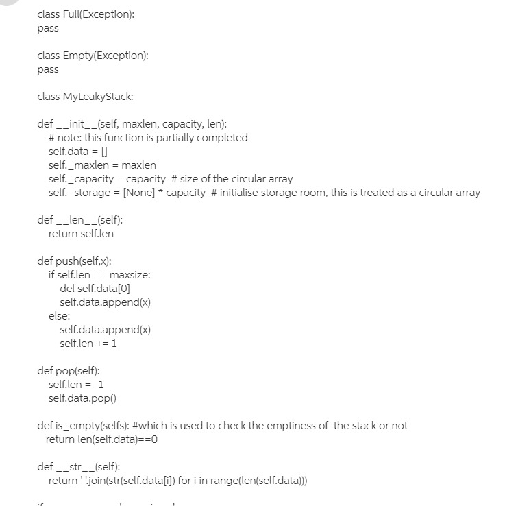 Part II - Leaky Linked Stack Repeat Part I, but use | Chegg.com
