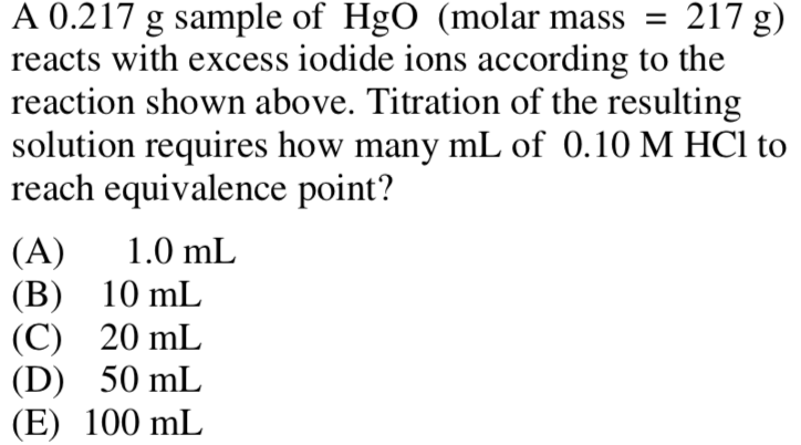 Solved A 0.217 g sample of H2O (molar mass = 217 g) reacts | Chegg.com