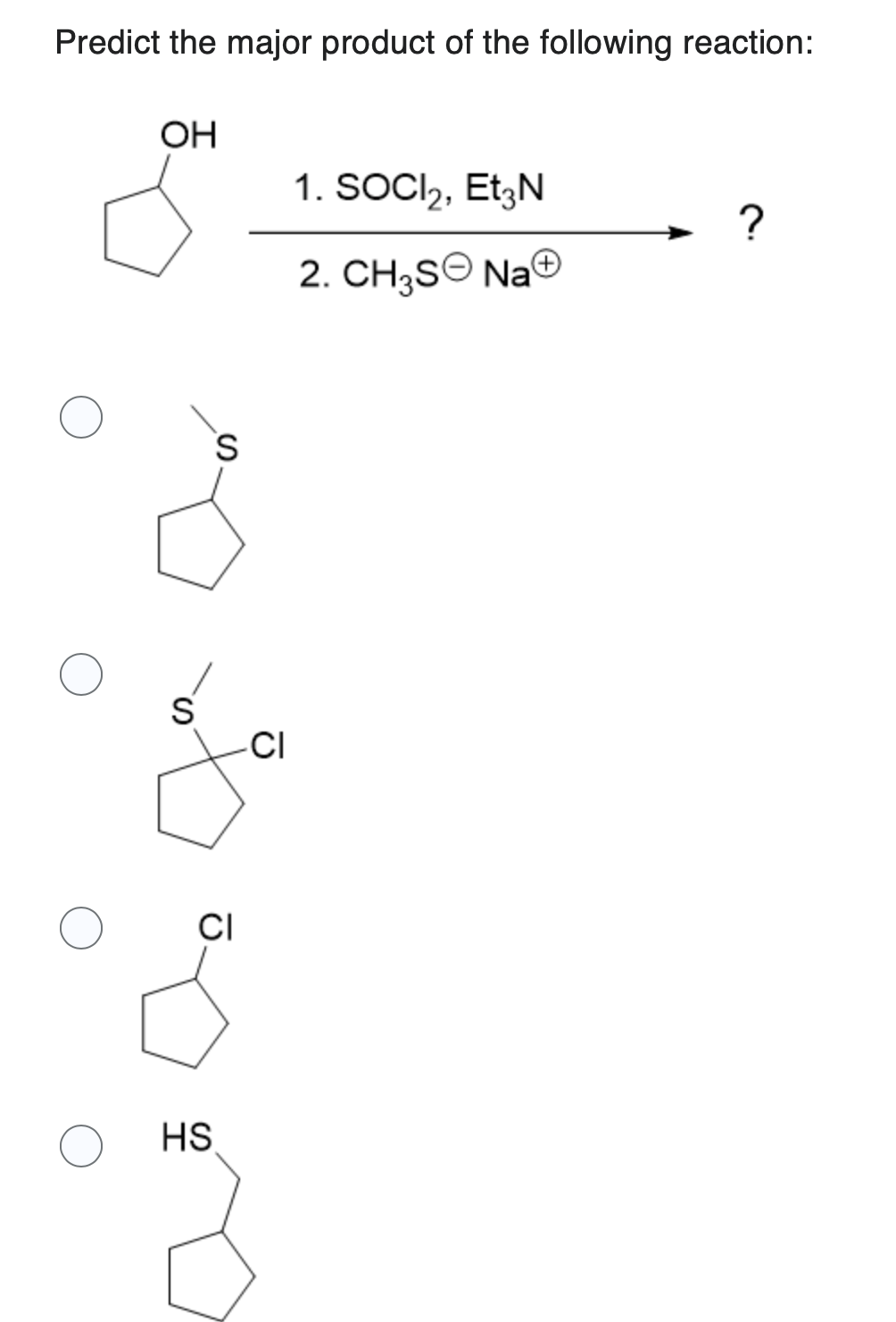 Solved Predict the major product of the following reaction: | Chegg.com