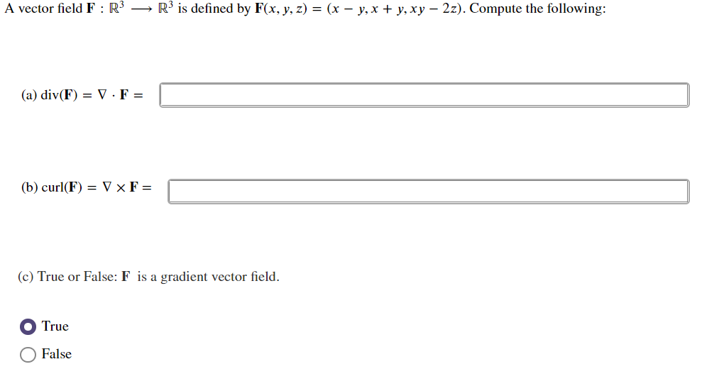 Solved A vector field F : R3 R3 is defined by F(x, y, z) = | Chegg.com