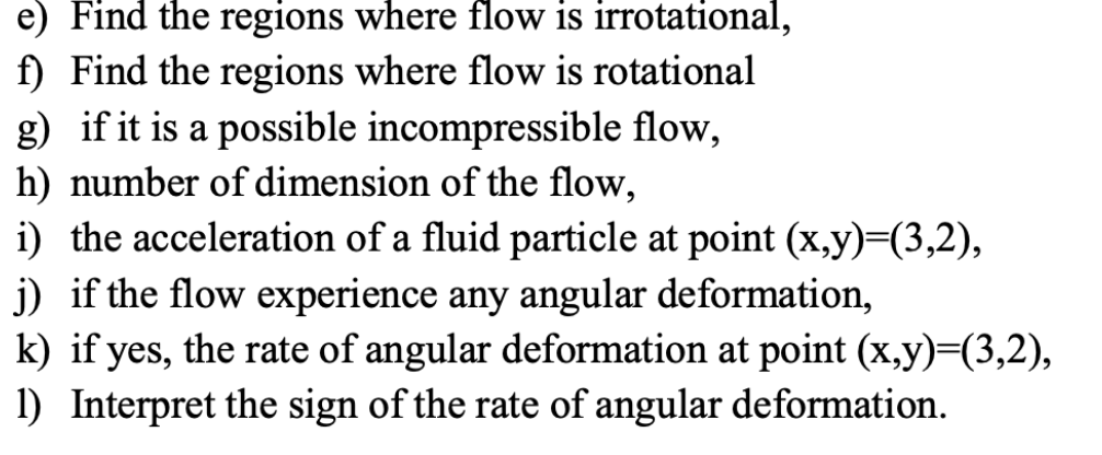 Solved 1. Consider the flow described by the velocity field | Chegg.com
