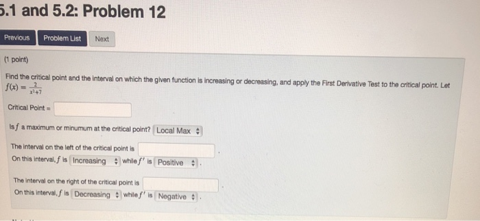 Solved 5.1 and 5.2: Problem 10 PreviousProblem List Next (1 | Chegg.com