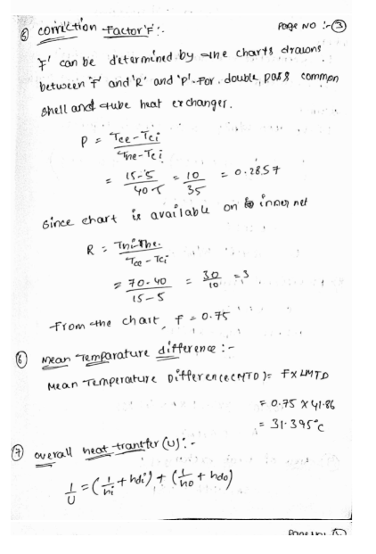 Solved Q) A counter flow shell and tube type of heat | Chegg.com