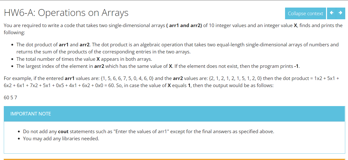 Solved Hw6 A Operations On Arrays You Are Required To Write 