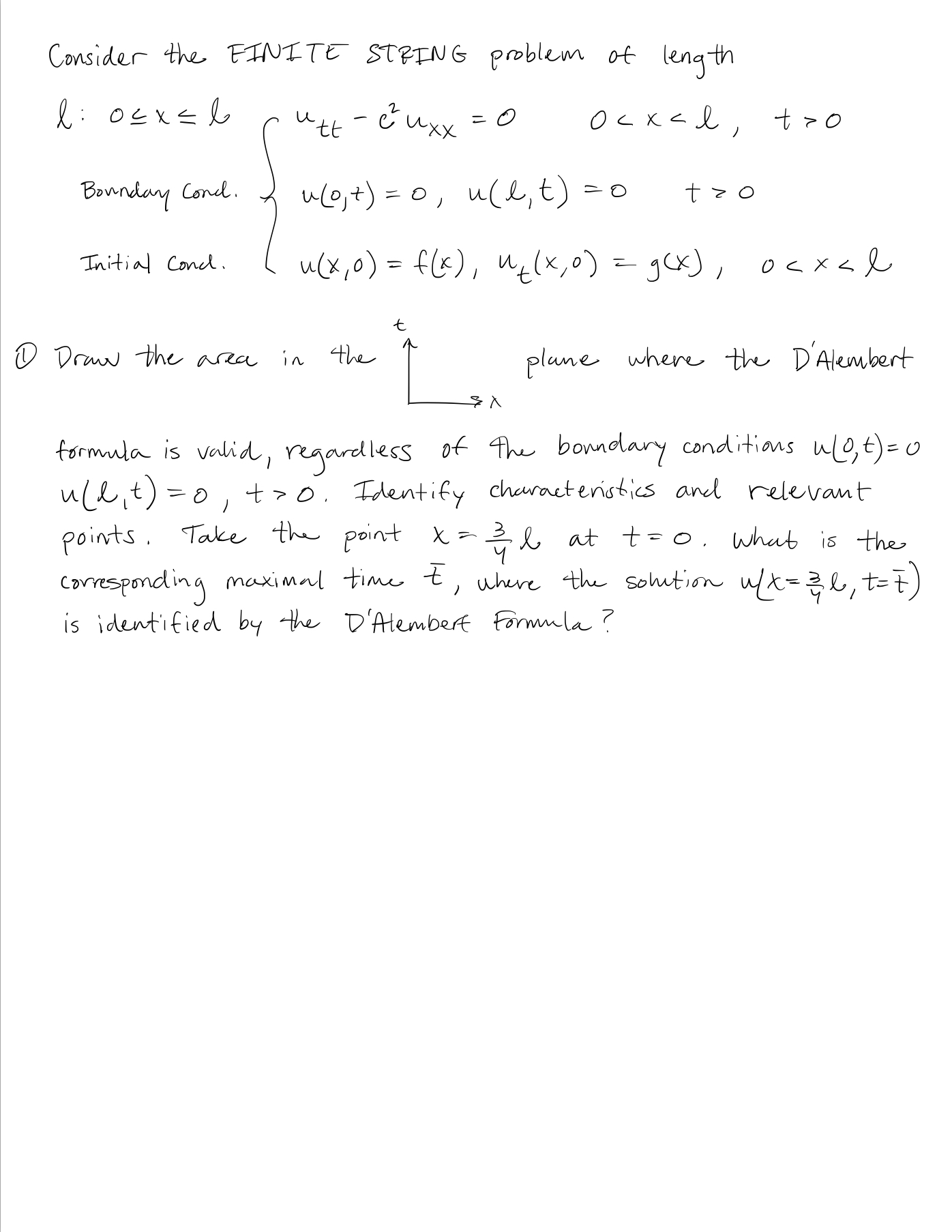 Solved Consider the EINITE STRING problem of length l:0≤x≤l | Chegg.com