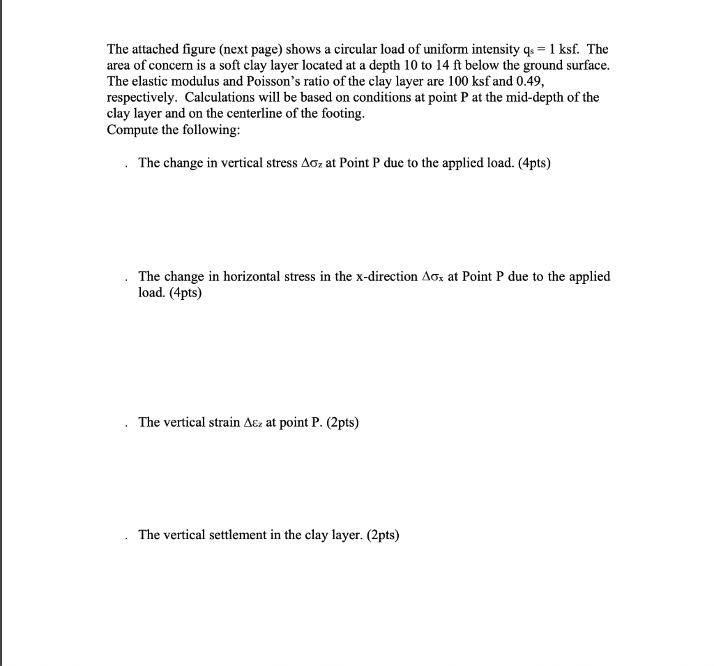 Solved The attached figure (next page) shows a circular load | Chegg.com