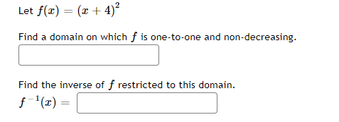 Solved Assume that the function f is a one-to-one function. | Chegg.com