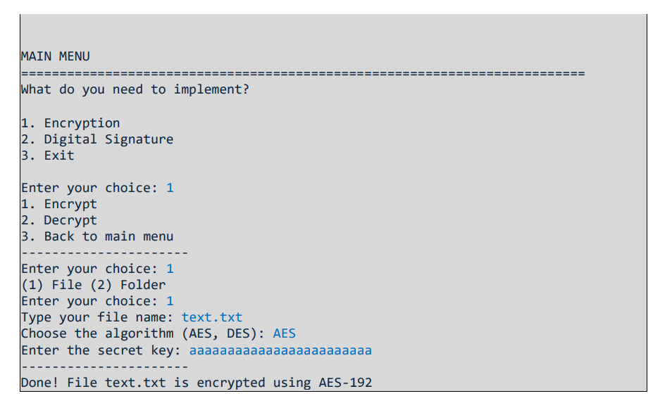 Solved 1. Implement a symmetric cryptographic system, using | Chegg.com