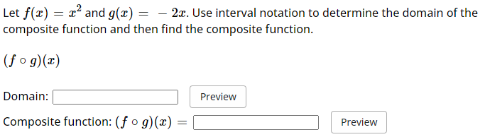 Solved Let f(x)=x−2 and g(x)=x2+2. Use interval notation to | Chegg.com