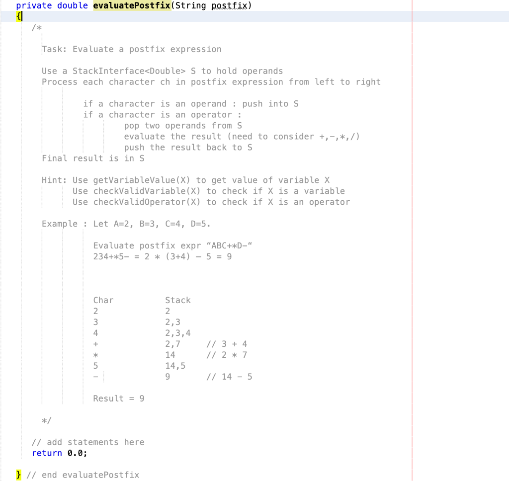 /Kk Goal: To evaluate infix expression using 3 steps | Chegg.com