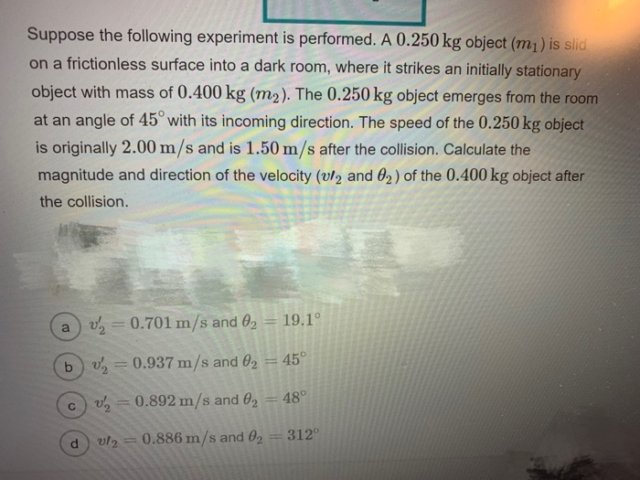 Solved Suppose The Following Experiment Is Performed A