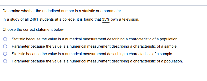 Solved Determine whether the underlined number is a | Chegg.com