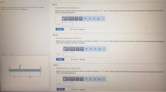 Solved Determine The Reactions At The Supports A And B Ei