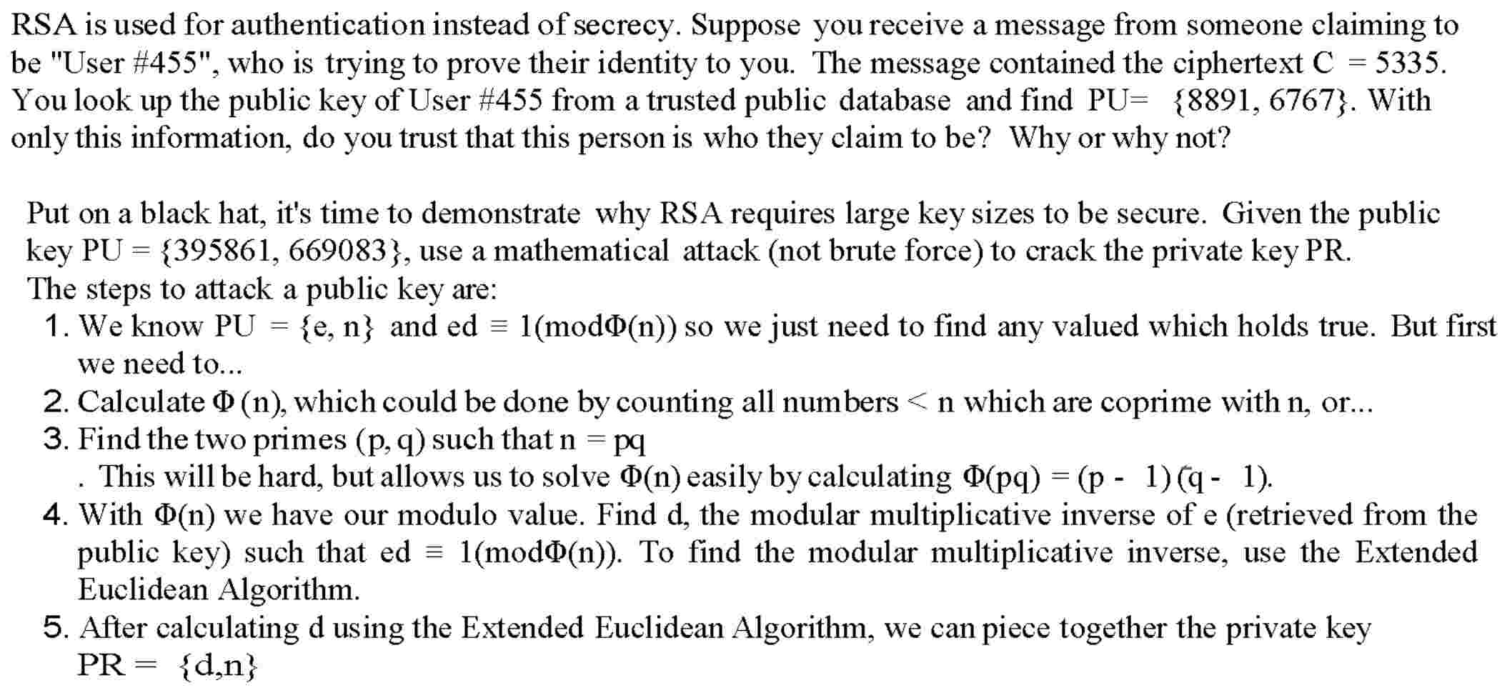 Solved Cryptography & Network Security (RSA ﻿and Square & | Chegg.com