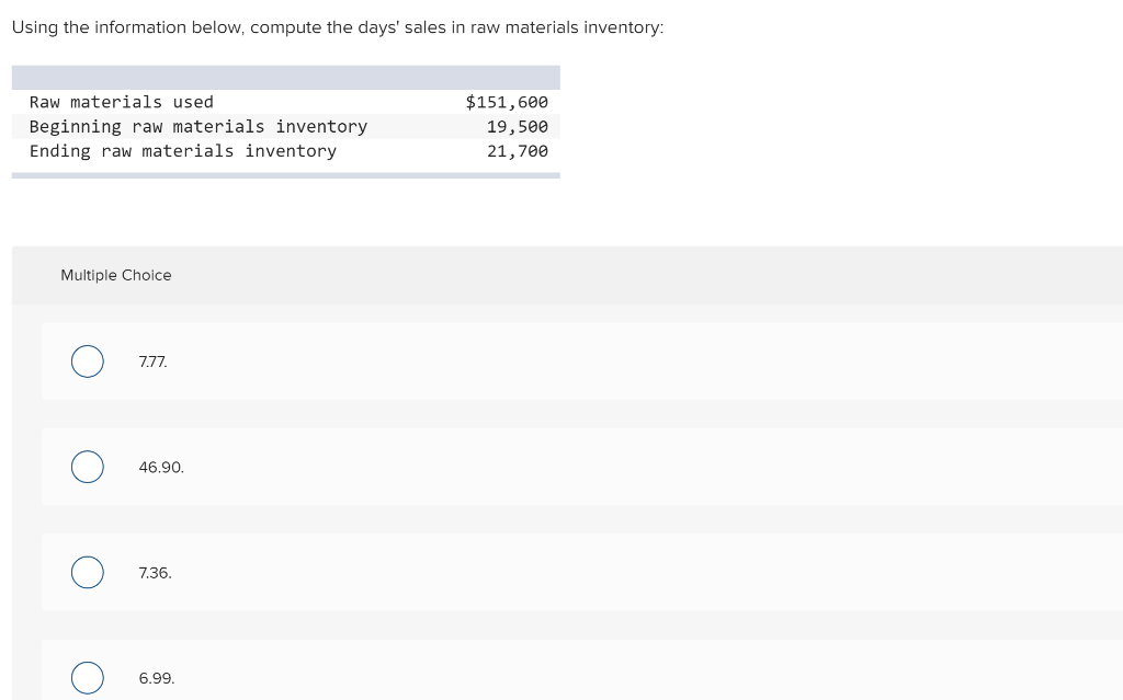 Solved Using the information below, compute the days' sales | Chegg.com