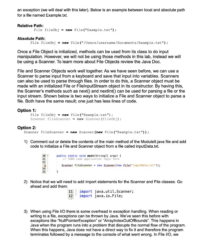 Solved ITSC 1213 - File I/O Introduction In this lab you | Chegg.com