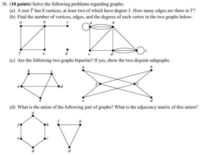 Solved 10. (10 points) Solve the following problems | Chegg.com Solved 10. (10 points) Solve the following problems | Chegg.com