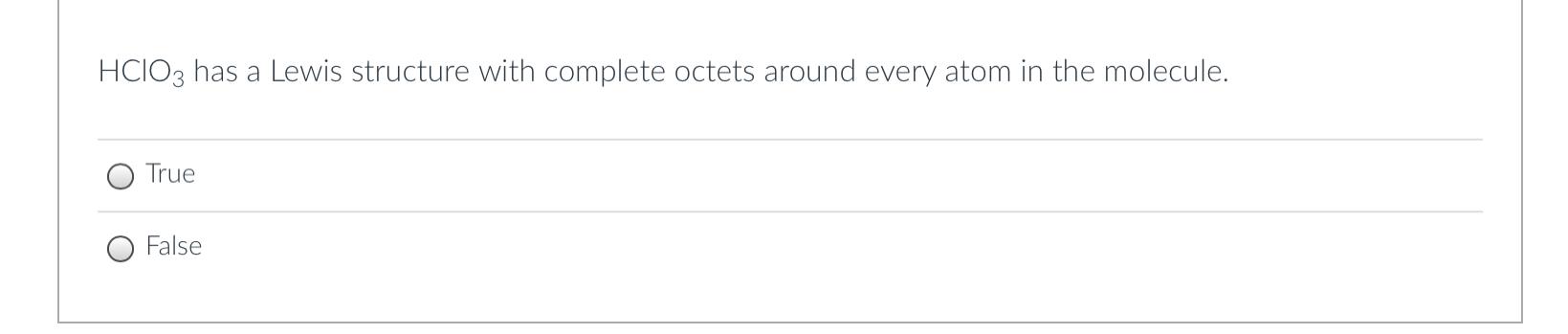 Solved HCIO3 has a Lewis structure with complete octets | Chegg.com