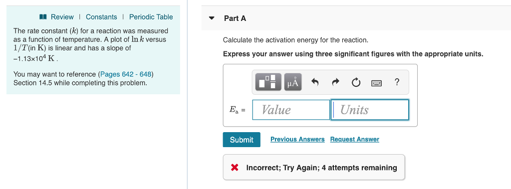 Solved ReviewI Constants Periodic Table Part A The rate | Chegg.com