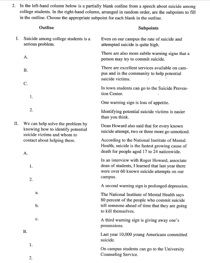 Solved 2. In the left-hand column below is a partially blank | Chegg.com