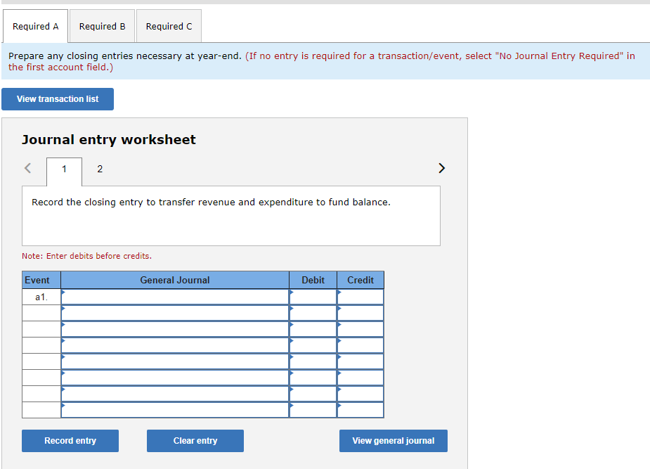 Solved Journal entry worksheet Record the entry for transfer | Chegg.com