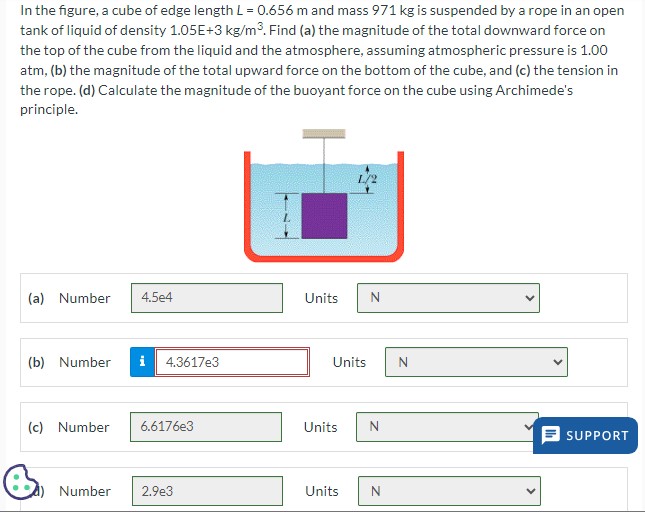 Solved In the figure, a cube of edge length L=0.656m ﻿and | Chegg.com