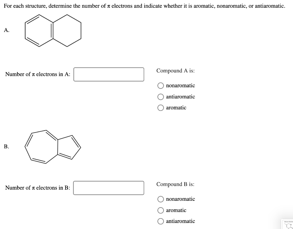 Solved For each structure, determine the number of a | Chegg.com