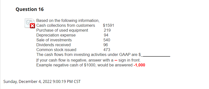 [Solved]: The cash flows from investing activities under G