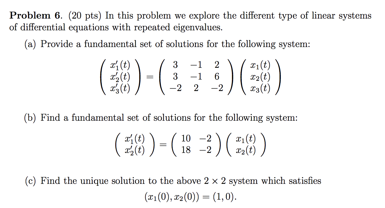 Solved Problem 6. (20 pts) In this problem we explore the | Chegg.com