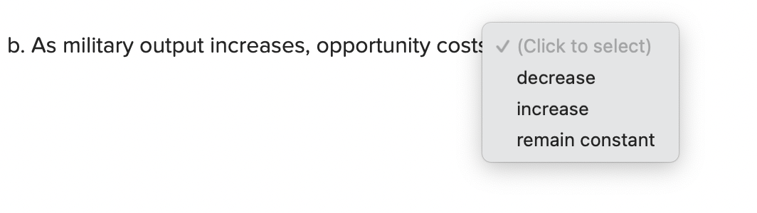 Solved Compute the opportunity cost in forgone consumer | Chegg.com