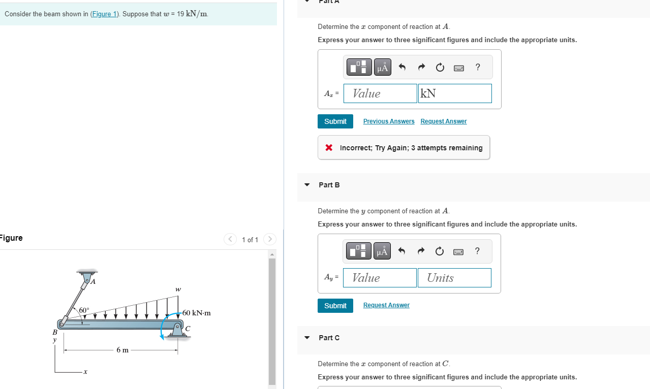 Solved Consider the beam shown in (Figure 1). Suppose that | Chegg.com